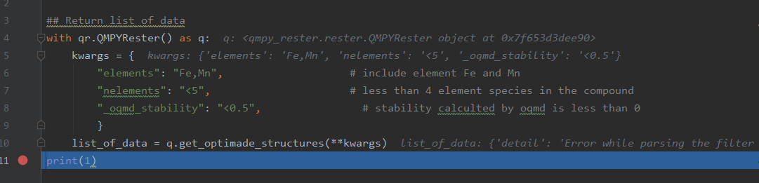 'Error while parsing the filter with optimade grammar version: v1.0.0. Check for grammatical ...