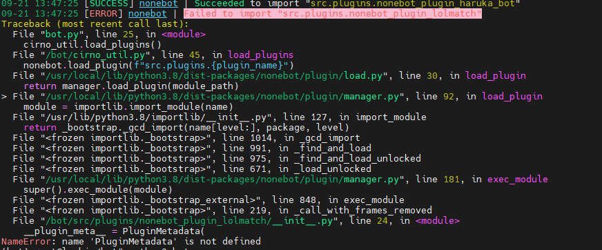 cannot import name 'PluginMetadata' from 'nonebot.plugin' · Issue #6 · MaxCrazy1101/nonebot ...