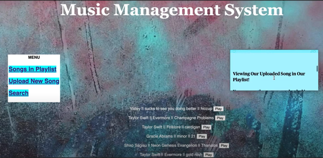 GitHub - irfhanaz/Music_DBMS: Django Music DBMS Project