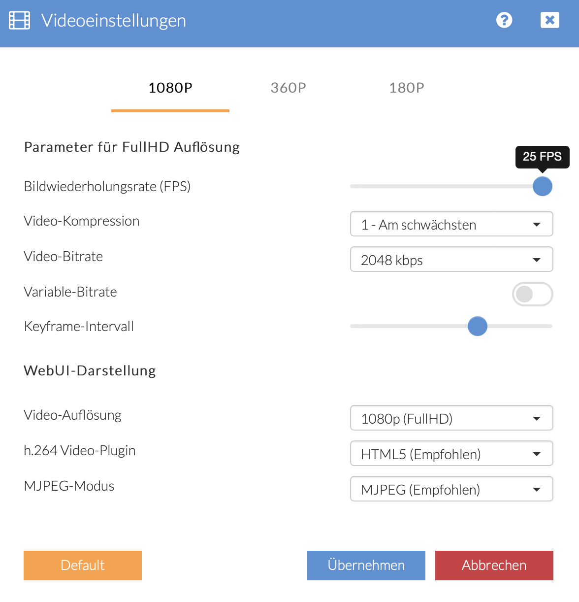 Problem with HSV and Instar Cameras: The recording process was aborted by HSV with reason ...