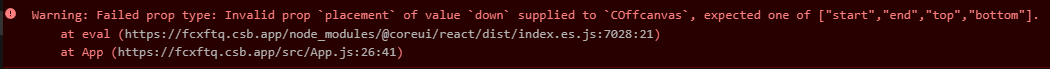 Failed Prop Type In CoreUI React Navbar COffcanvas, · Issue #322 ... Failed Prop Type In CoreUI React Navbar COffcanvas, · Issue #322 ...