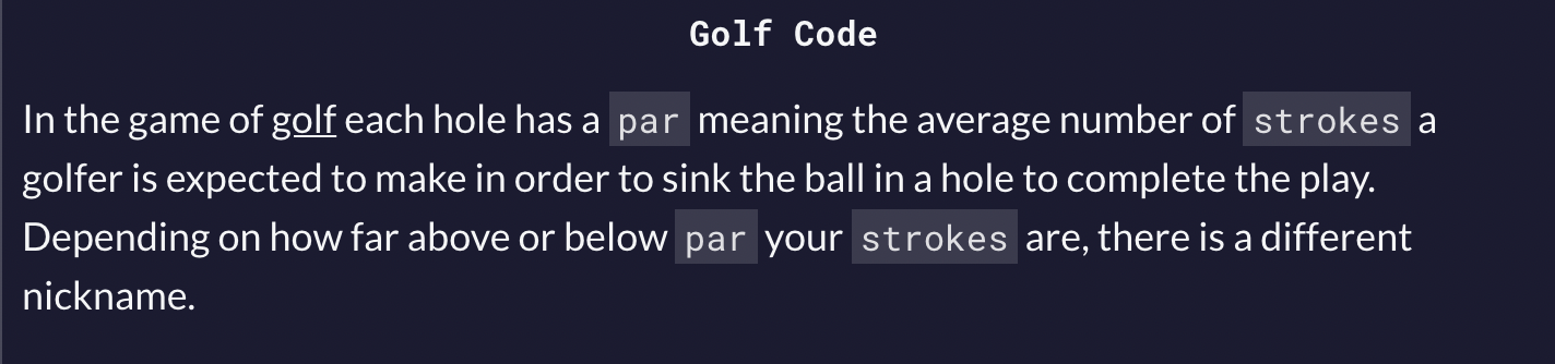 Hard to read the instructions for "Golf Code" in the JavaScript course. · Issue #41530 ...