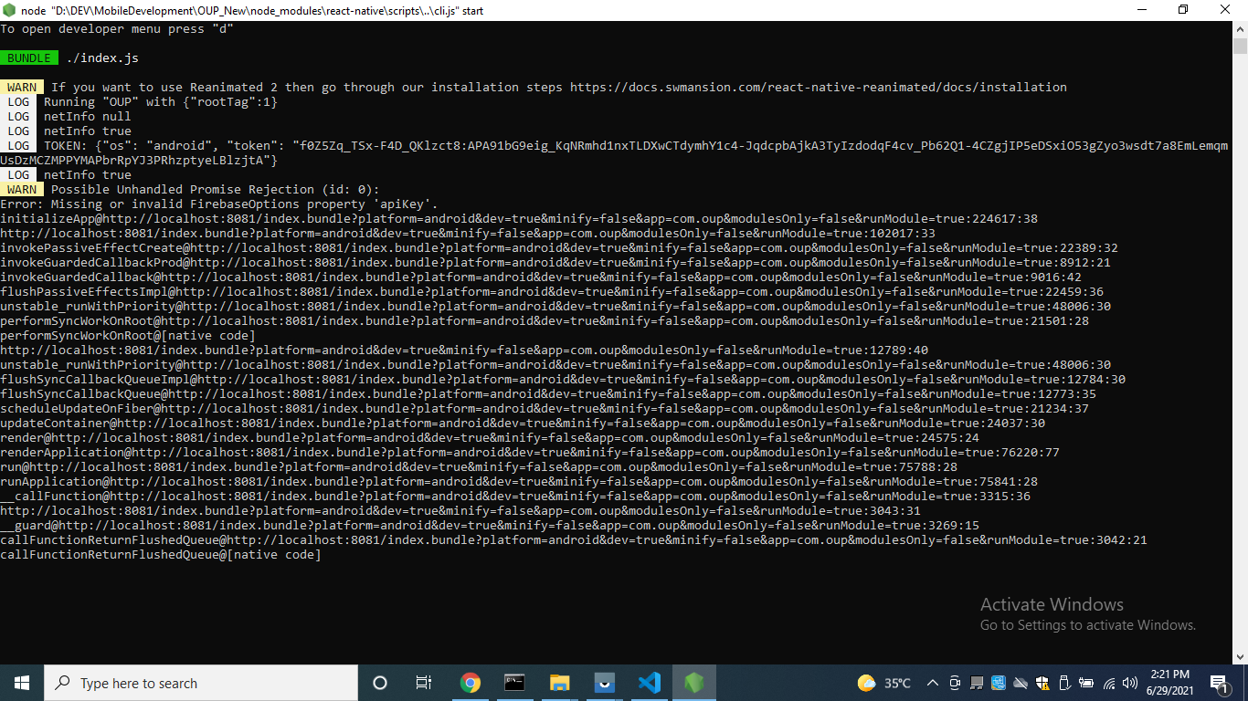 Failed to initialize app. FirebaseOptions missing or invalid 'databaseURL' property. · Issue ...