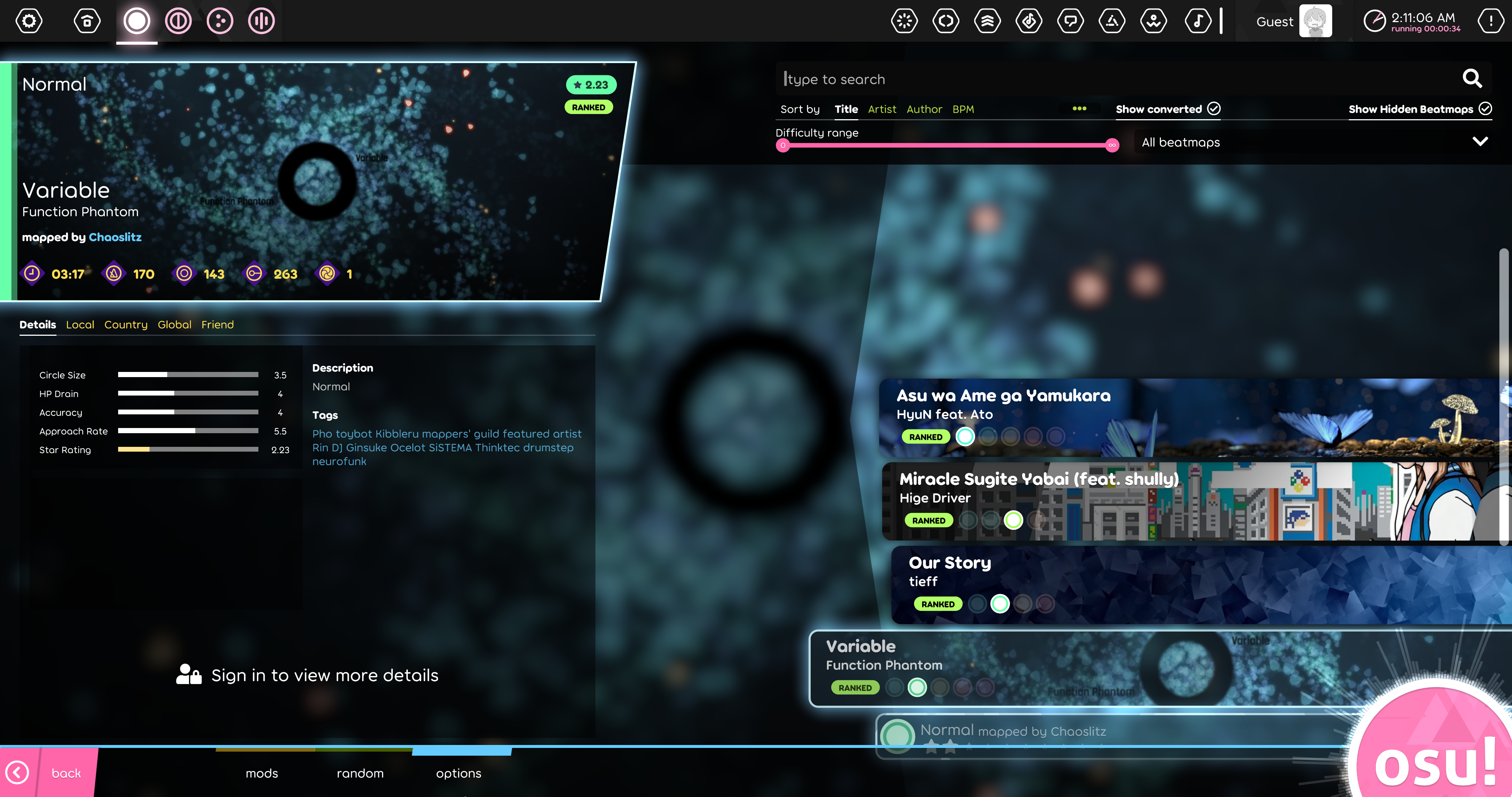 Ability to filter to show hidden beatmaps · ppy osu · Discussion #20794 ...