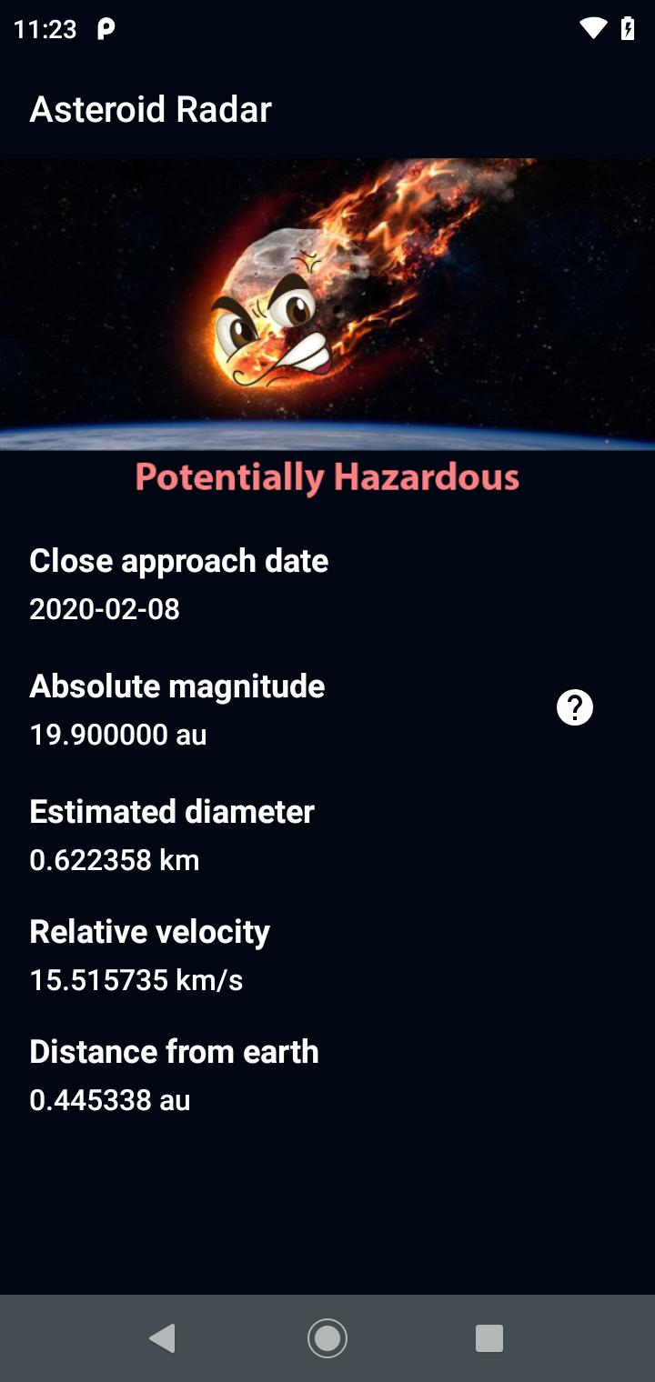 GitHub - mahmoudMohammed22/Asteroid-Radar: Asteroid Radar is an app to view the asteroids ...