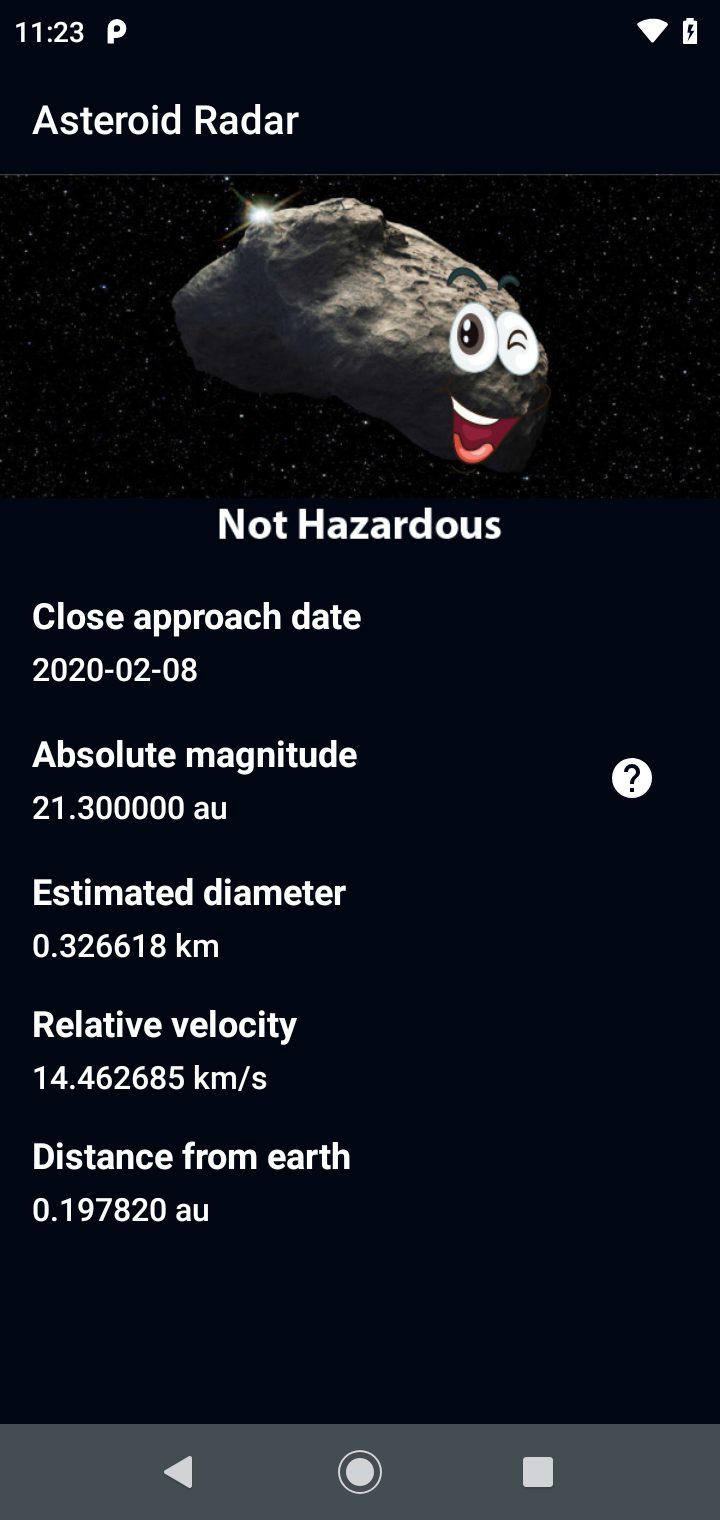 GitHub - mahmoudMohammed22/Asteroid-Radar: Asteroid Radar is an app to view the asteroids ...