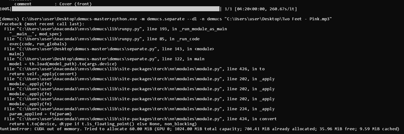No se como continuar · Issue #26 · facebookresearch/demucs · GitHub