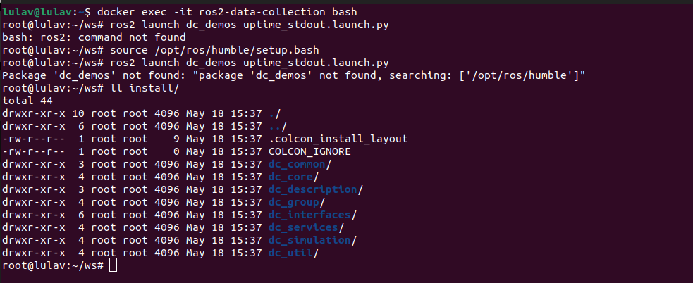 uptime demo - package not found · Issue #140 · Minipada/ros2_data_collection · GitHub