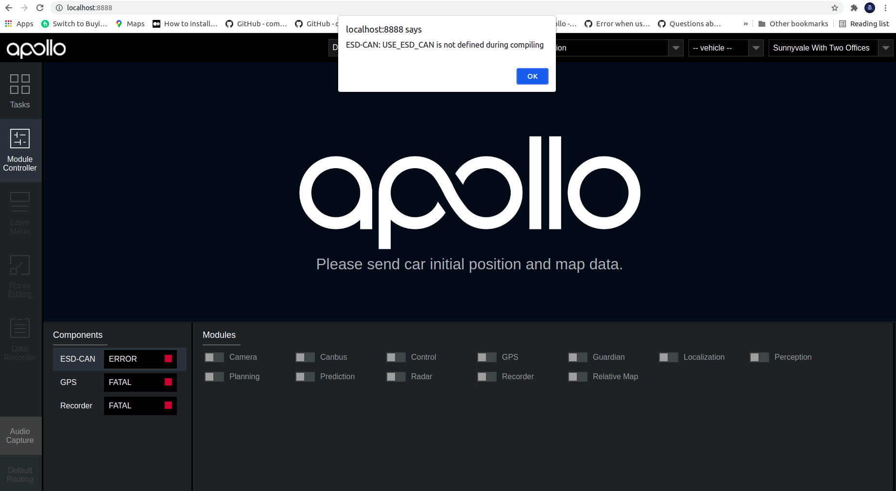 Dreamview Issue/Error Not defined · Issue #14001 · ApolloAuto/apollo · GitHub