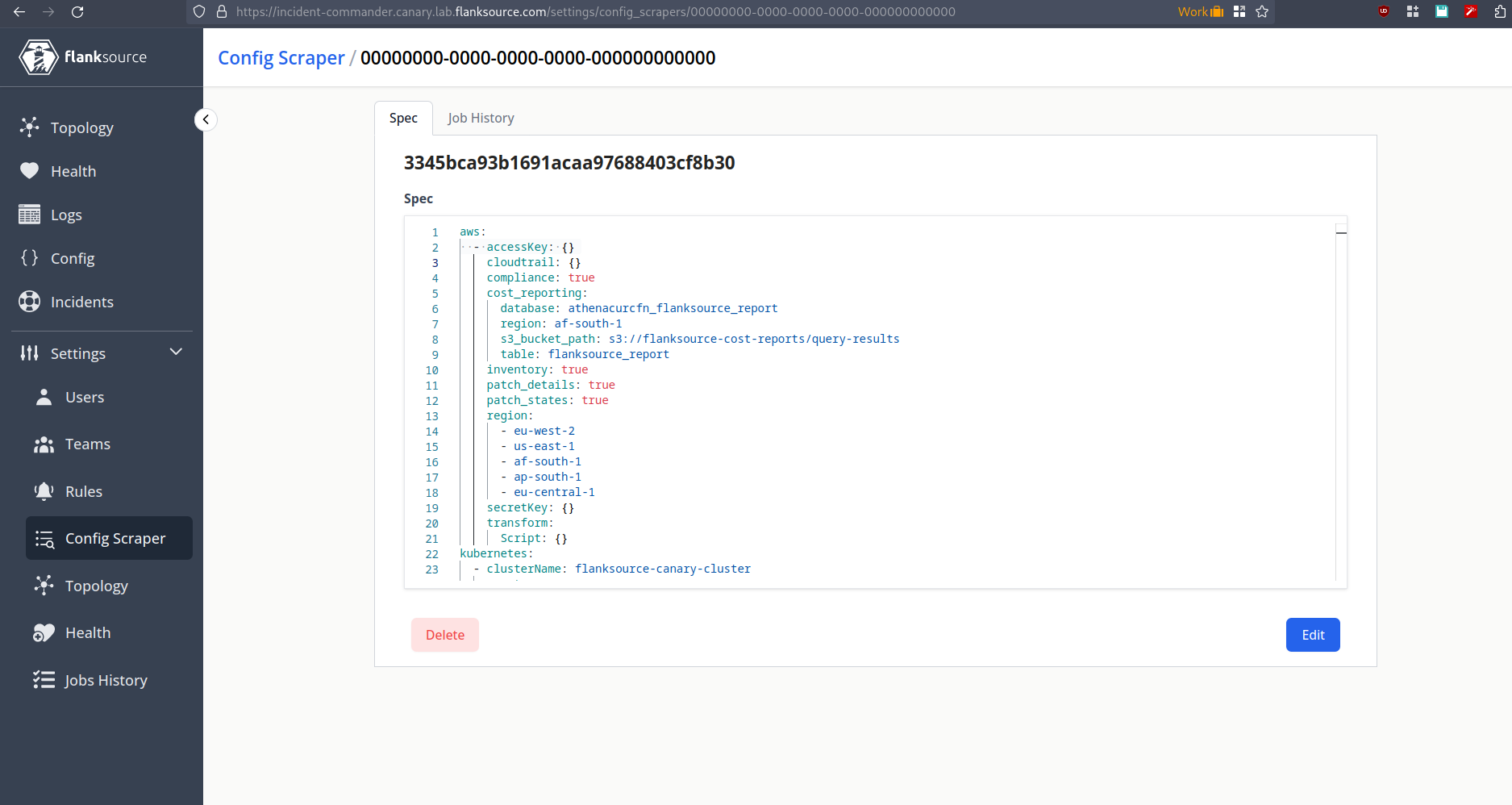 Config scraper in settings page should mask sensitive values (accessKey,secretKey) · Issue #999 ...