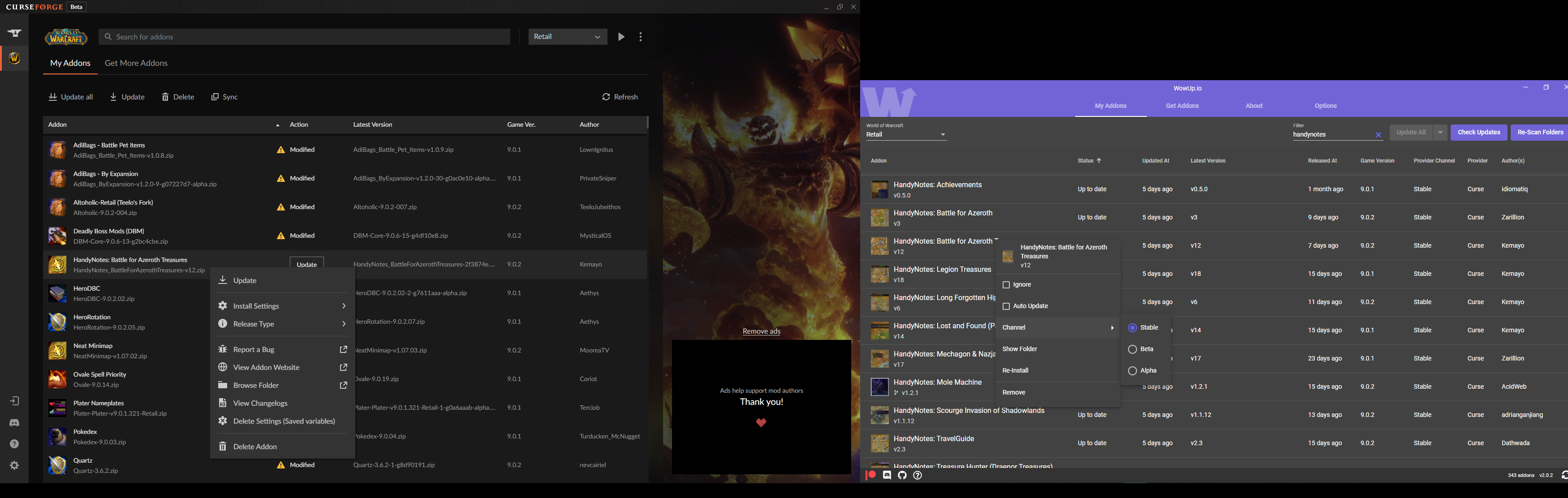 default addon channel type option is not working! · Issue #567 · WowUp/WowUp · GitHub