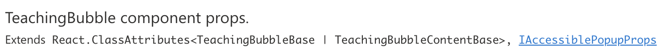 Documentation for TeachingBubble is incomplete · Issue #17178 · microsoft/fluentui · GitHub