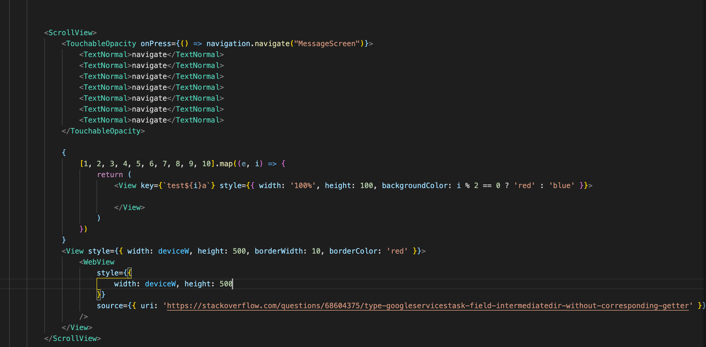 Webview Out Of View Crashes When Navigating Only On Android · Issue 2370 · React Native