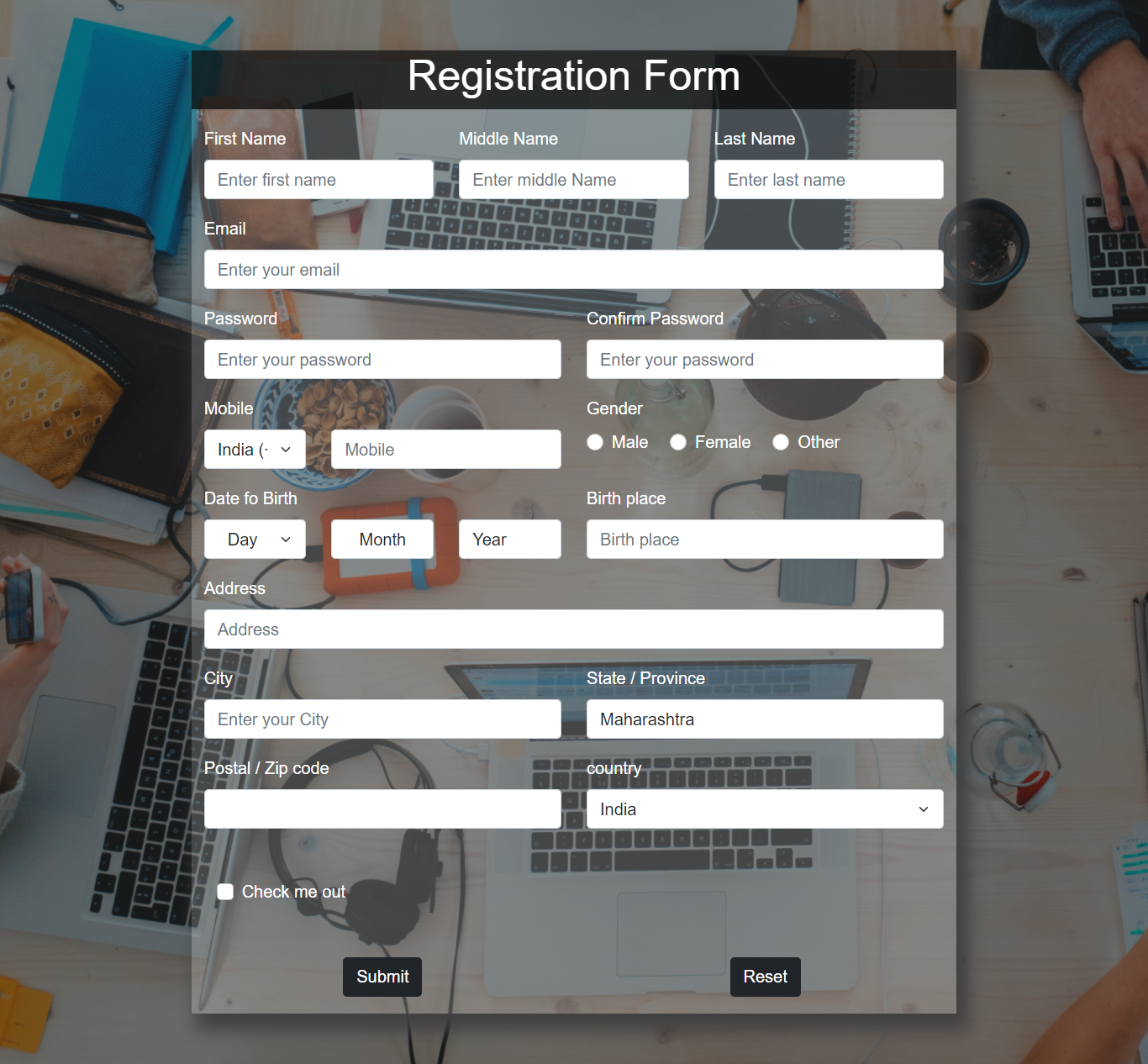 GitHub - fanendrashelki/Registration-Form-using-Bootstrap-5 ...