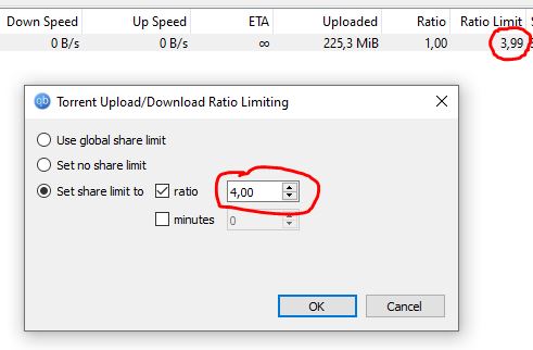 Ratio limit calculation · Issue #11740 · qbittorrent/qBittorrent · GitHub