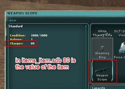 Item attribute "charges" in examine window · Issue #281 · ProjectSWGCore/Holocore · GitHub