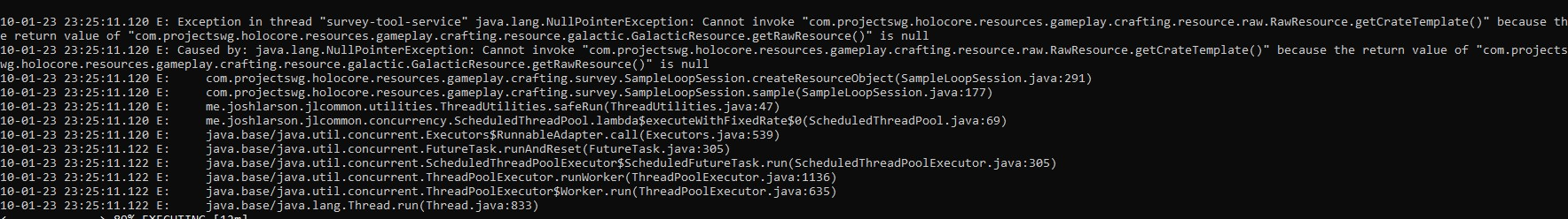 [Ressources] Error when sampling ressources · Issue #1170 · ProjectSWGCore/Holocore · GitHub