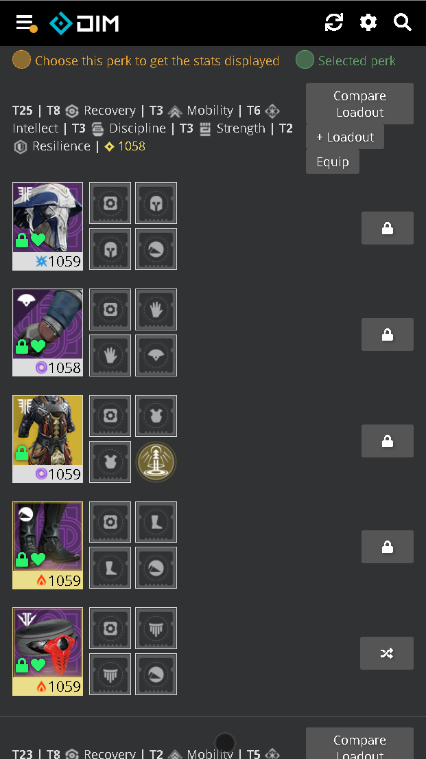 Update the layout for Loadout Optimizer · Issue #5853 · DestinyItemManager/DIM · GitHub