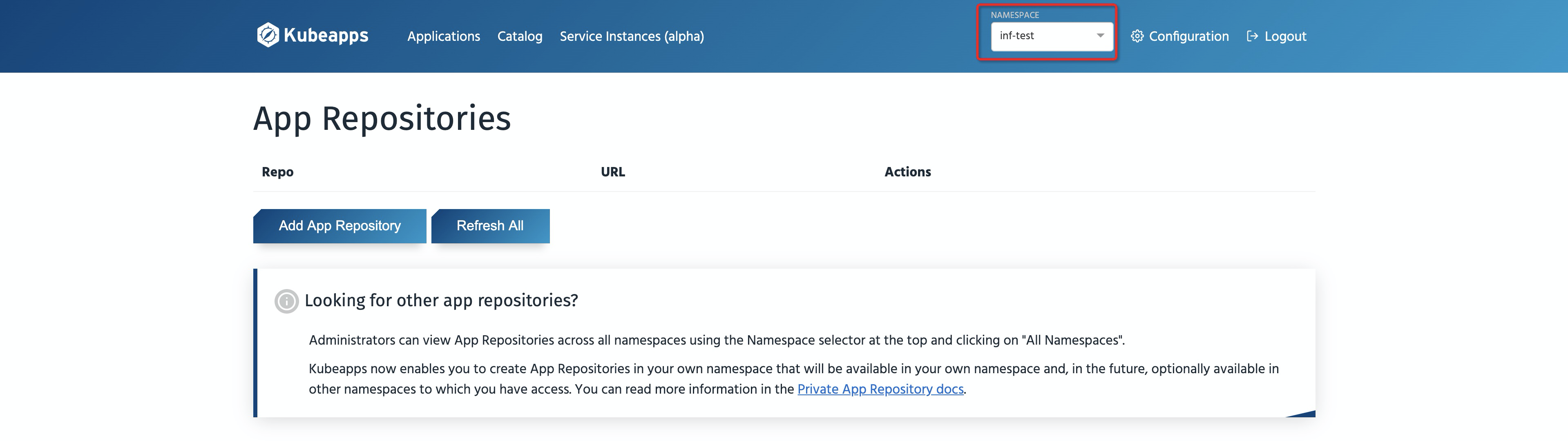 Namespace administrators cannnot deploy their own release because chartmuseum is no longer ...