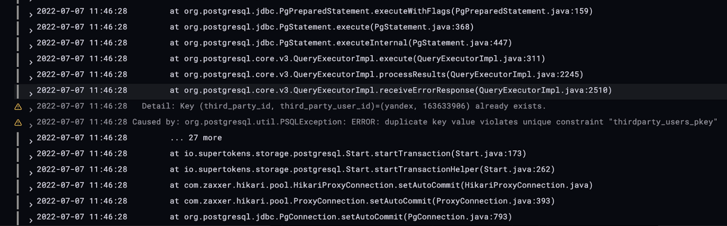 Unexpected 500 error in email verify API · Issue #464 · supertokens/supertokens-core · GitHub