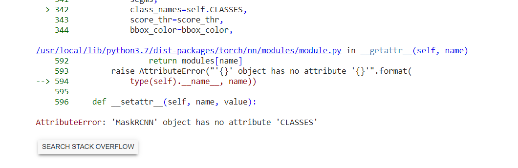 MASK RCNN has no attribute 'CLASSES' · Issue #5038 · open-mmlab/mmdetection · GitHub