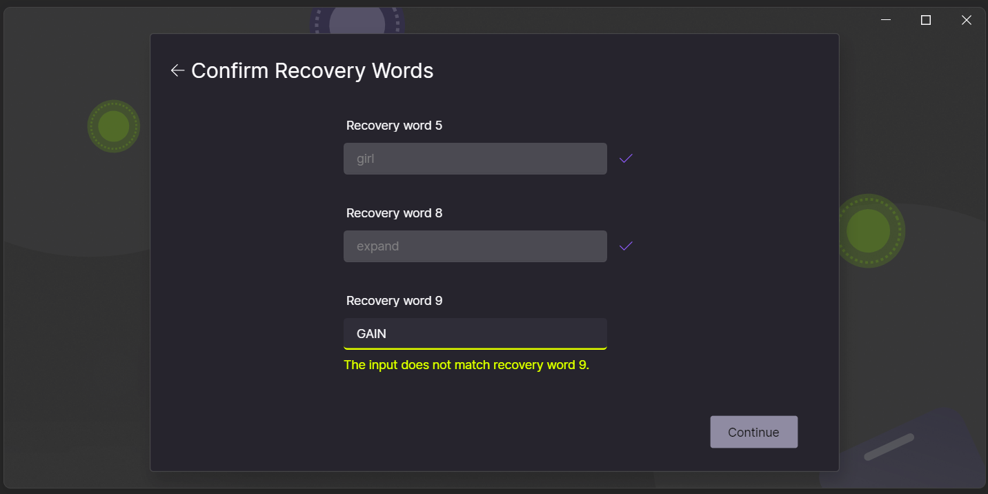 Creating New Wallet And Recovery Words Case Sensitivity · Issue 8161 · Zksnackswalletwasabi 