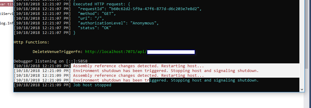 Azure Function Visual Studio Debug Window Closes/Stops Running · Issue #3634 · Azure/azure ...