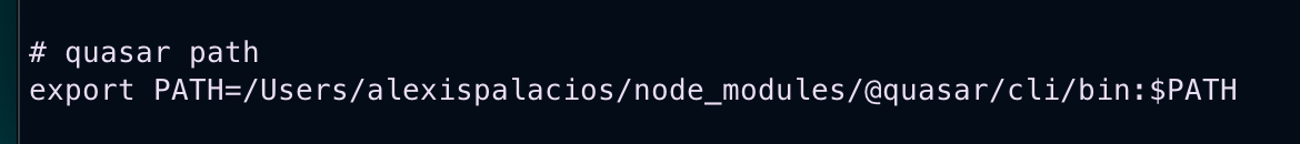 Quasar not available after npm install -g quasar-cli on mac · Issue #1655 · quasarframework ...