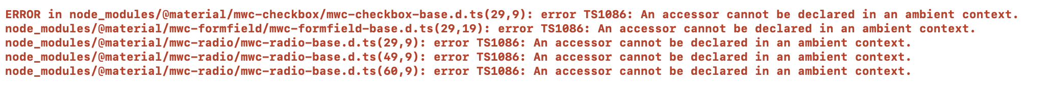 Ts1086 Error In Mwc Formfield Mwc Checkbox And Mwc Radio Component · Issue 978 · Material