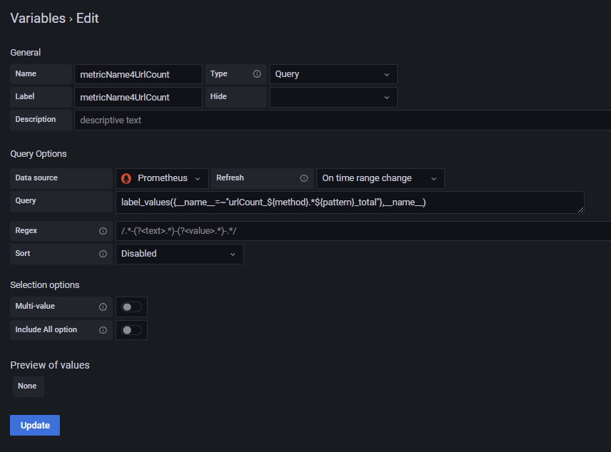 Grafana Will Get All Prometheus Data When Metric Name Is None · Issue 
