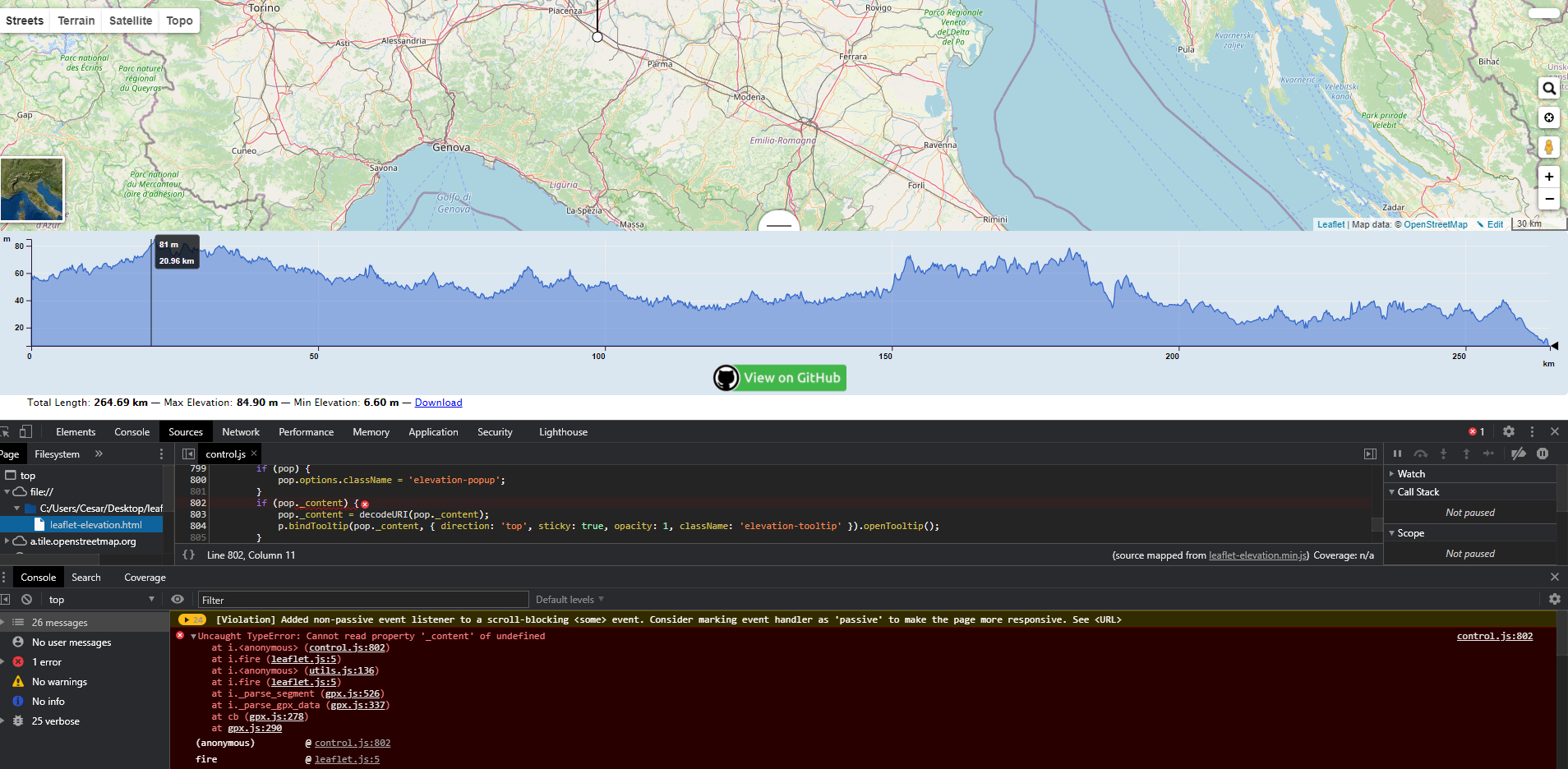 Start and End Icon · Issue #18 · Raruto/leaflet-elevation · GitHub
