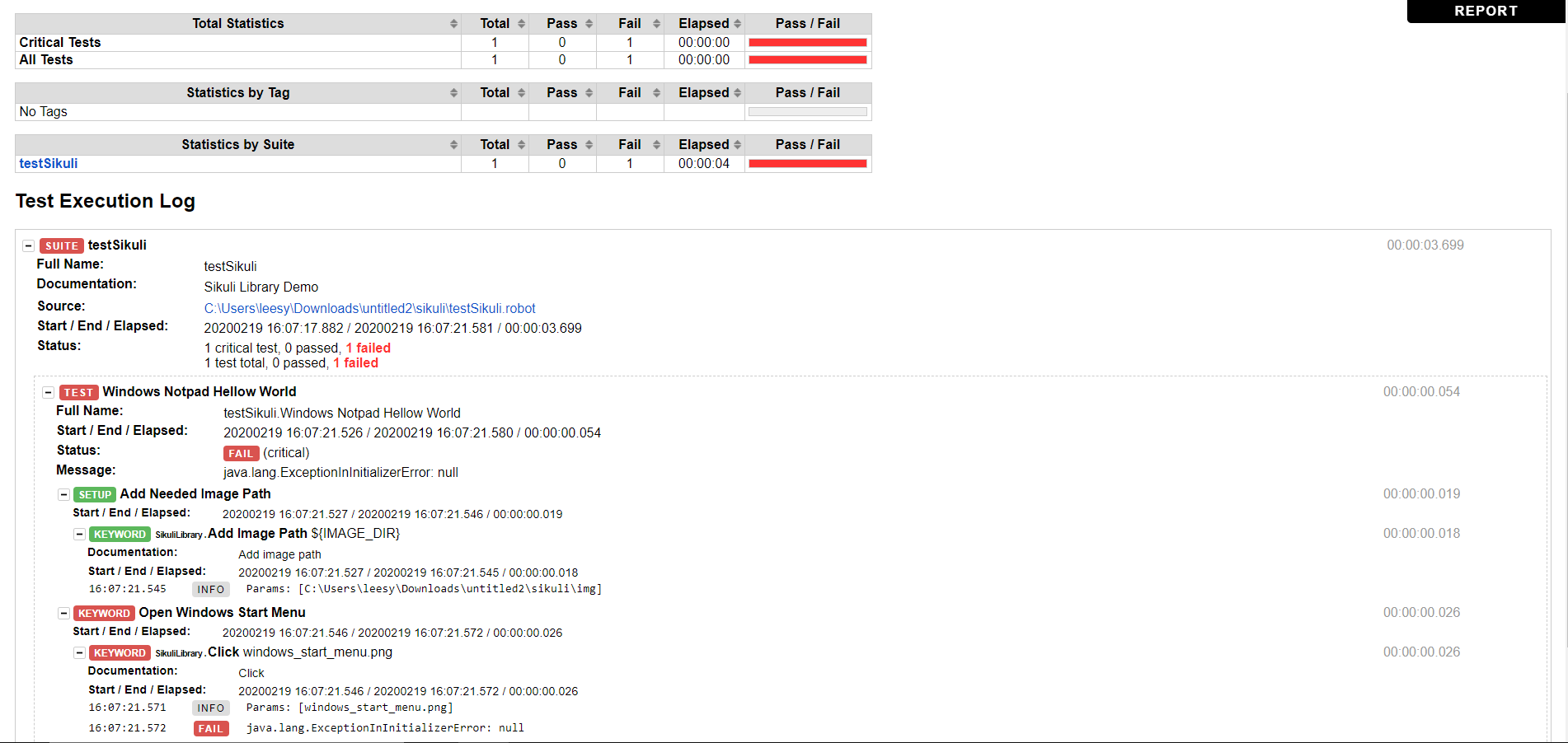 Javalangexceptionininitializererror Null · Issue 122 · Rainmanwyrobotframework