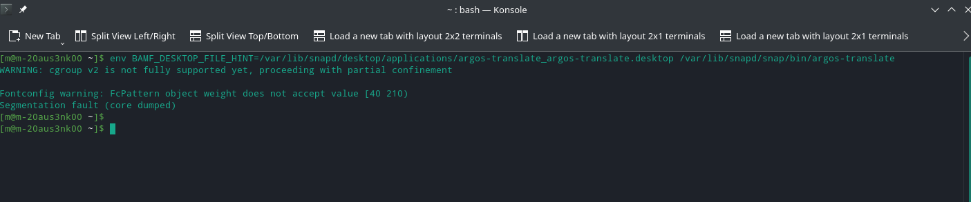 Snap Package does not work on Manjaro Linux KDE · Issue #187 · argosopentech/argos-translate ...