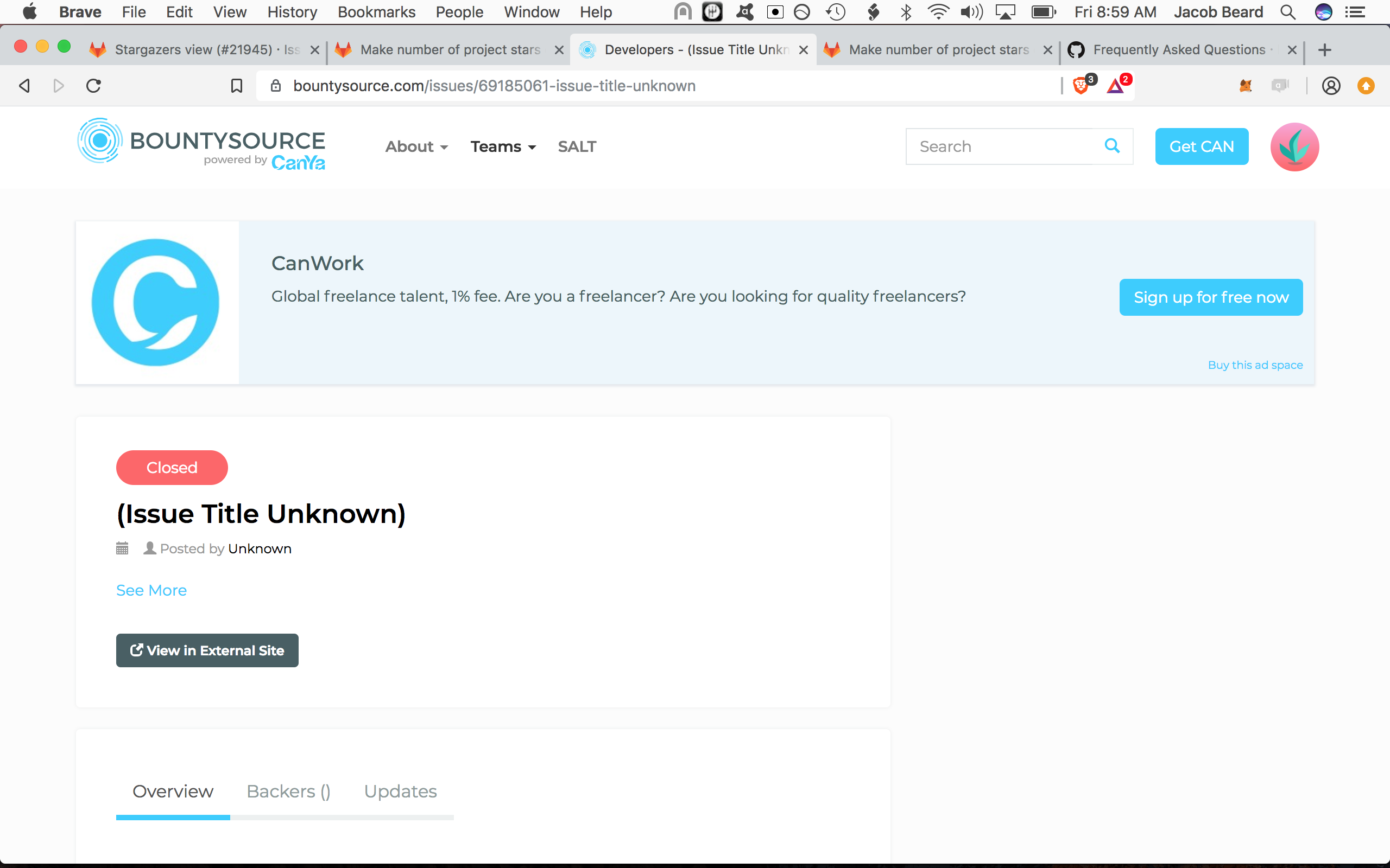 Support creating bounty for gitlab issues · Issue #1369 · bountysource/core · GitHub