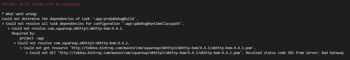 okhttp-bom react native bad gateway issue · Issue #6955 · square/okhttp · GitHub