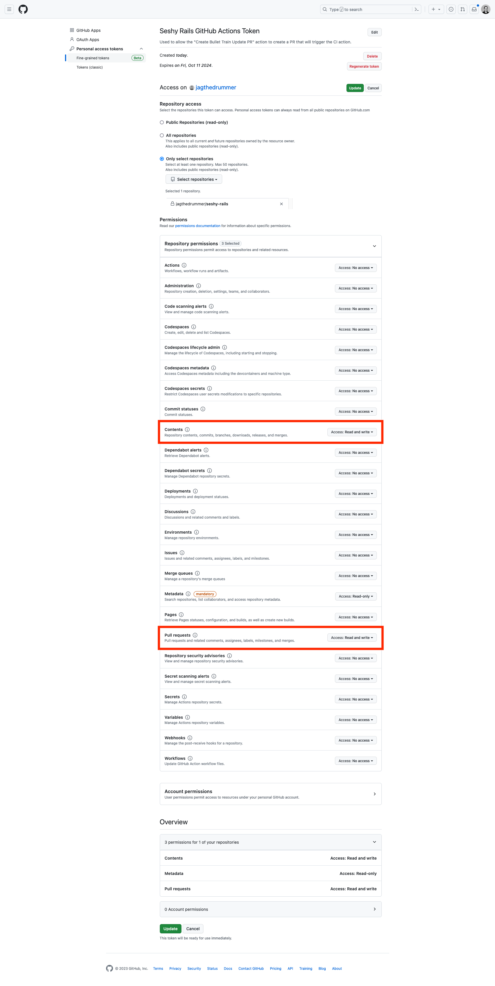 Fine-grained PATs will also work · Issue #2443 · peter-evans/create-pull-request · GitHub
