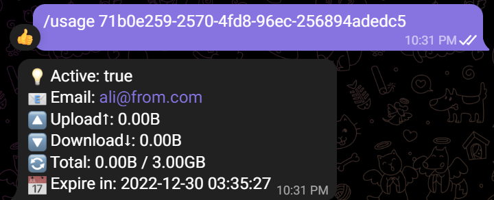 TG bot not update Client data in "/usage" command · Issue #4 · X-UI-Unofficial/Issues · GitHub