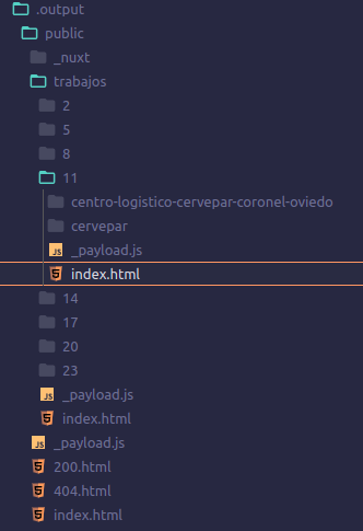 Static HTML generated with `npx nuxi generate` not being used when serving app · Issue #12377 ...