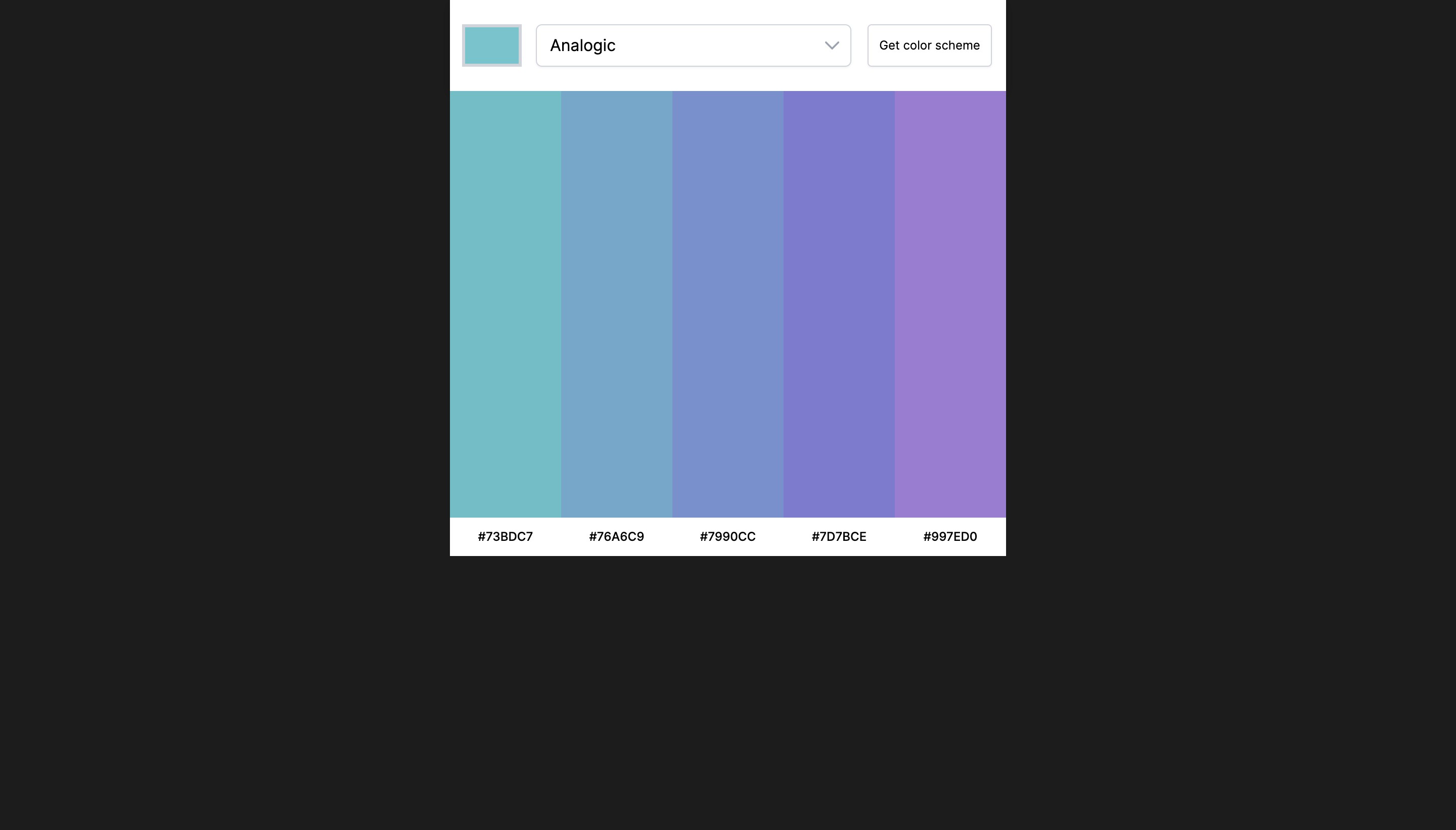 GitHub - emiliachojak/color-scheme-generator: App that generates color ...