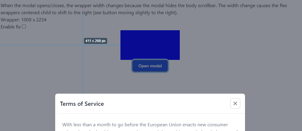Toggling modal causes layout shift · Issue #311 · themesberg/flowbite-svelte · GitHub