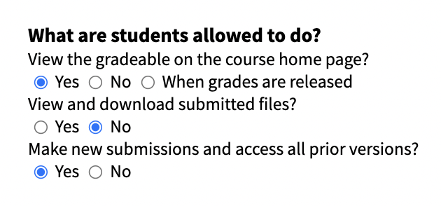 Download Submitted Files And Access Prior Versions Options Broken · Issue
