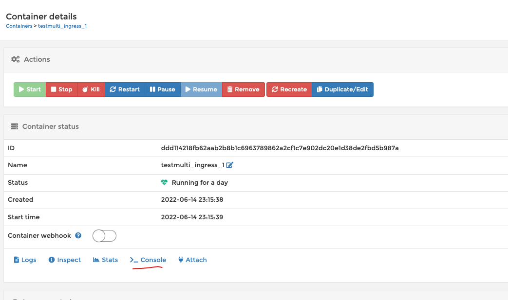 How to run a docker-compose exec command? · Issue #7087 · portainer/portainer · GitHub