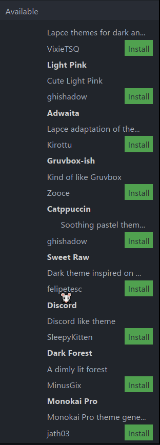 Unable to view extensions · Issue #1077 · lapce/lapce · GitHub