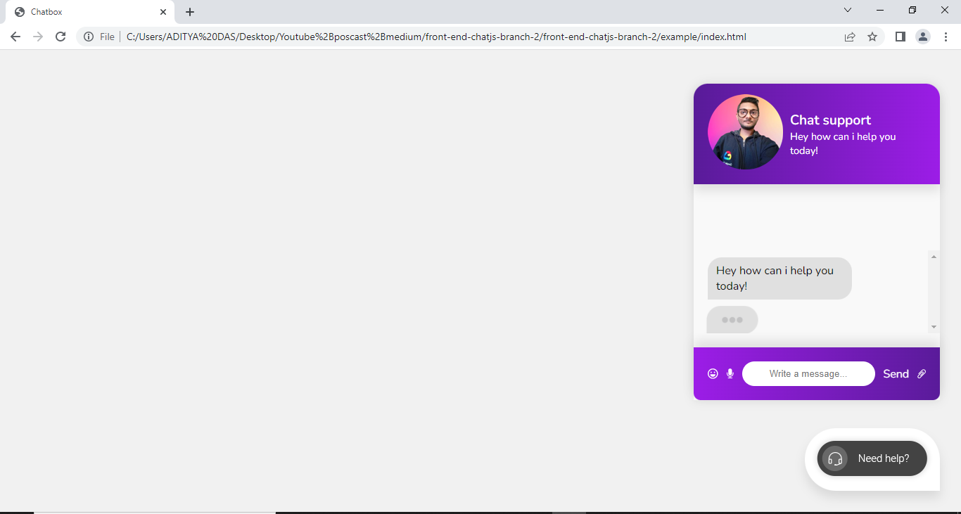 GitHub - ADITYADAS1999/ChatBot-template