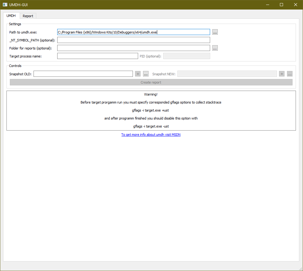 GitHub - yeajay0001/umdh-gui: GUI for memory leak finder