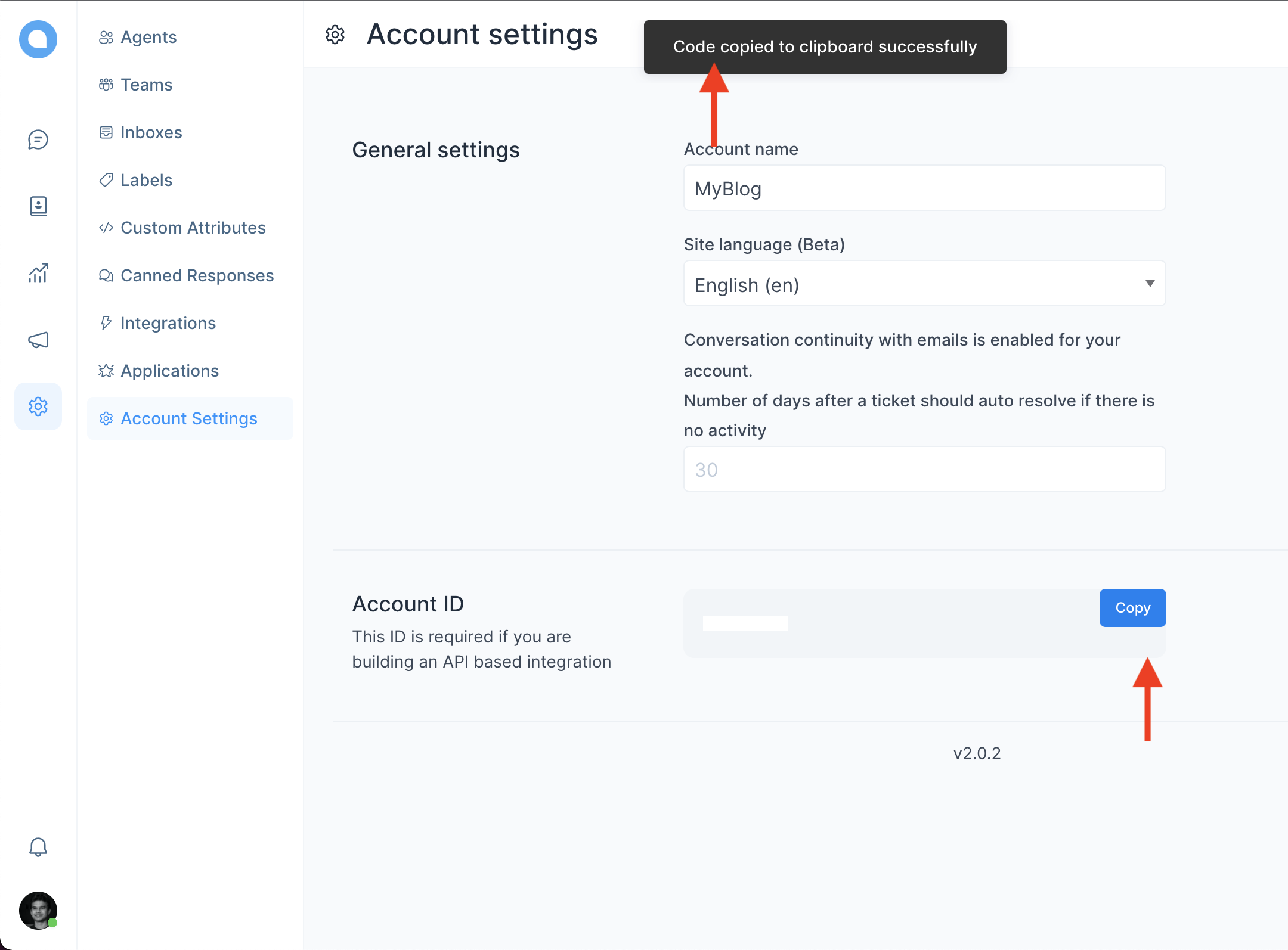 Inconsistent Toast Content For Copy Action Across The App · Issue 3670 · Chatwoot Chatwoot · Github