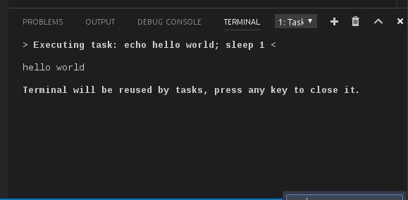 Fast tasks cause the task output terminal to automatically clear & close in tasks.json version 2 ...