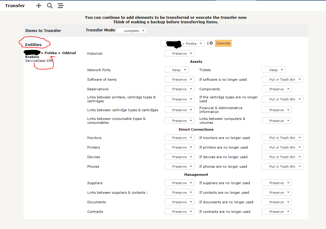 Bug Transfer A Entity To Another Entity They Are No Visible · Issue 9686 · Glpi Projectglpi