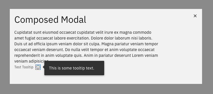 Composed Modal with Tooltip: tooltip info sometimes visible after modal ...
