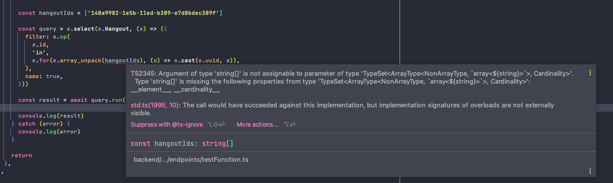 Better array filtering. · Issue #426 · geldata/gel-js · GitHub